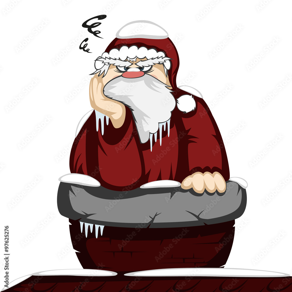 Santa in trouble - Santa Claus stuck in a chimney (and its cold outside ...