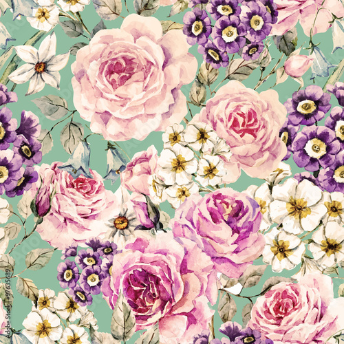Vector floral pattern wall mural wallpaper | Muraledesign.com