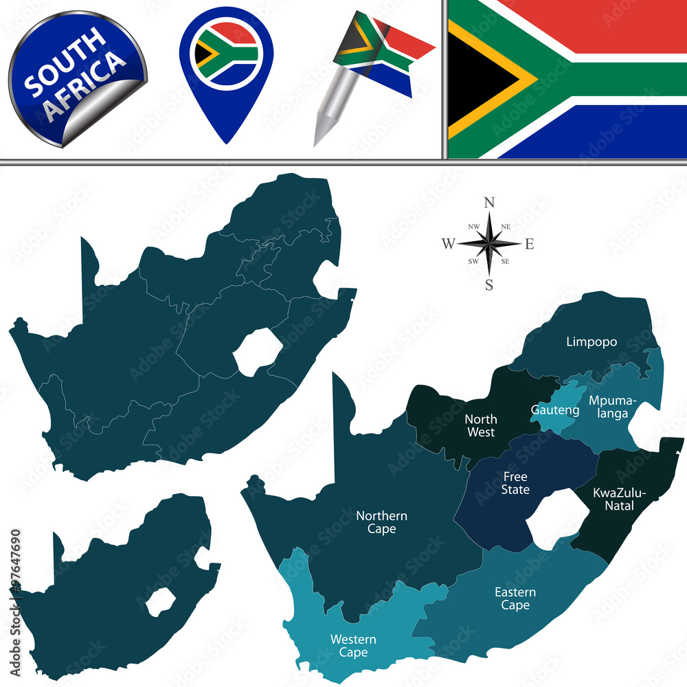 Poster Map of South Africa – Wall Art | UkPosters