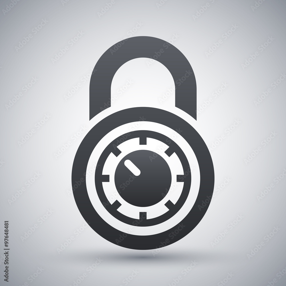 Vector combination lock icon Stock Vector | Adobe Stock