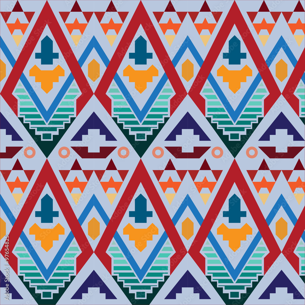 Light Blue Aztec Pattern