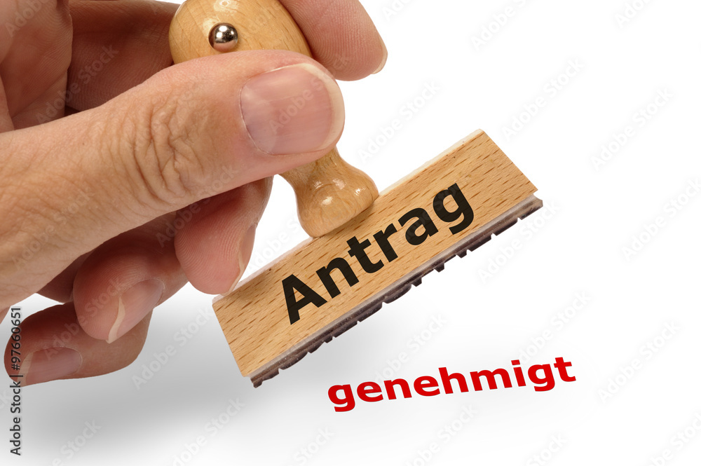 Antrag genehmigt markiert auf Stempel Stock-Foto | Adobe Stock