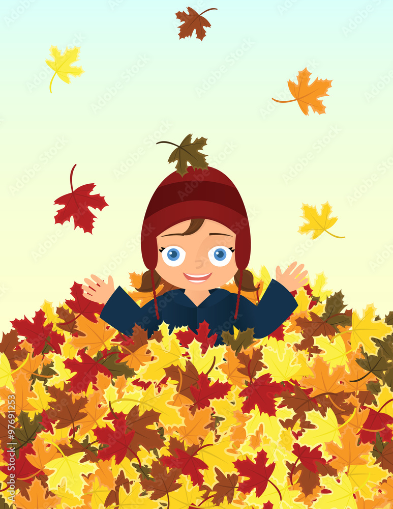 Fall Leaves Pile Cartoon