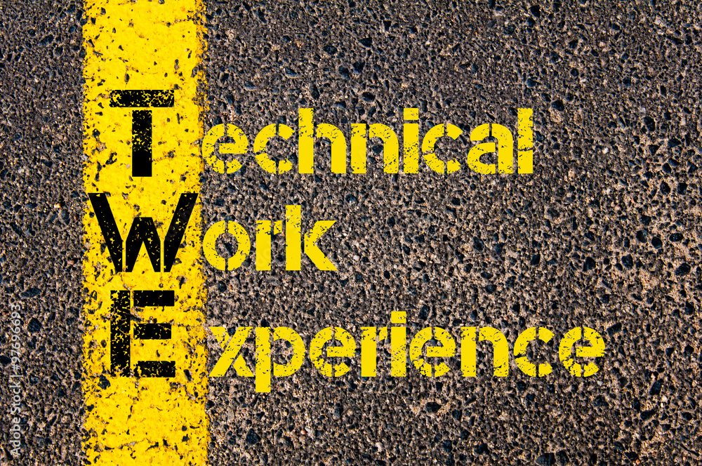 Accounting Business Acronym TWE Technical Work Experience Stock Photo ...