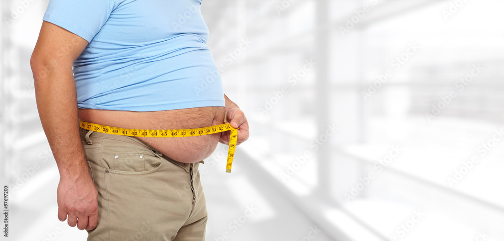 Big fat belly. Stock-Foto | Adobe Stock