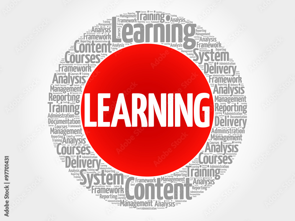 Learning circle word cloud, business concept Stock Vector | Adobe Stock