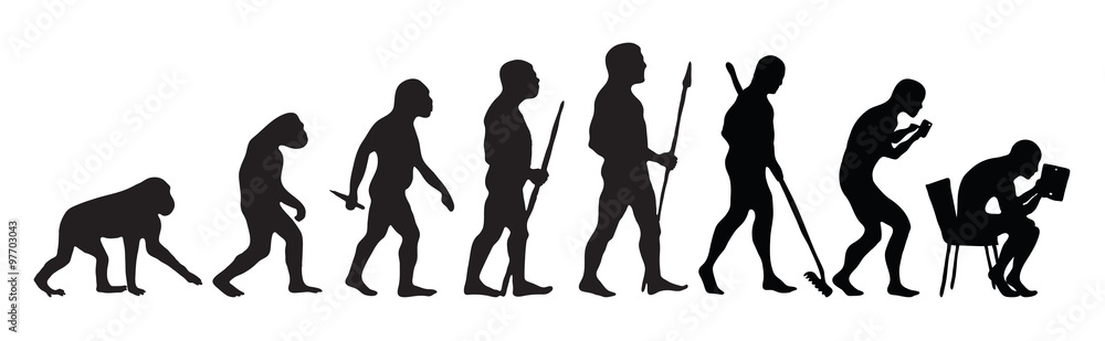 Human Evolution Stock Vector | Adobe Stock