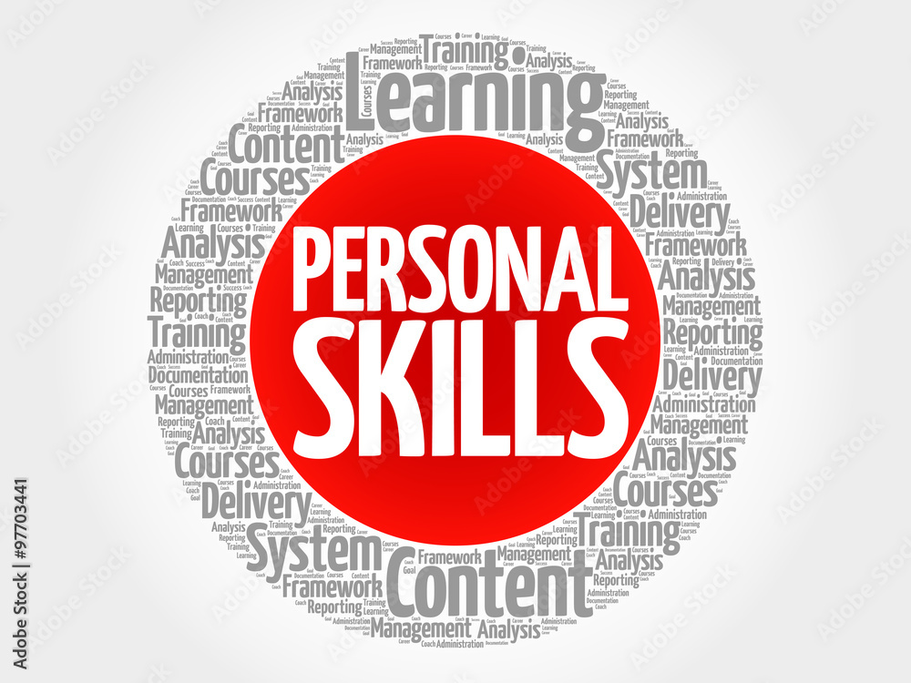 Personal Skills circle word cloud, business concept Stock Vector ...