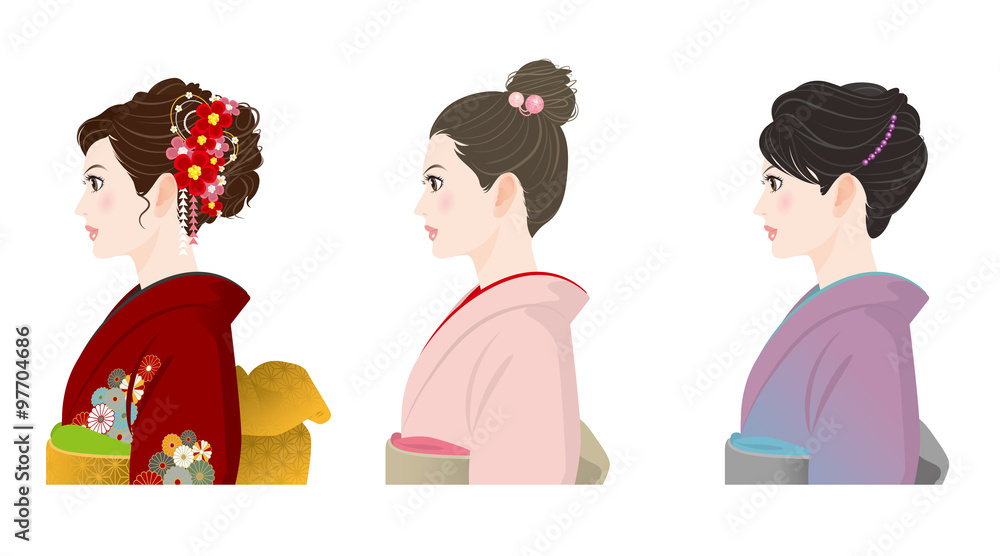 Hairstyle / KIMONO Stock Vector | Adobe Stock