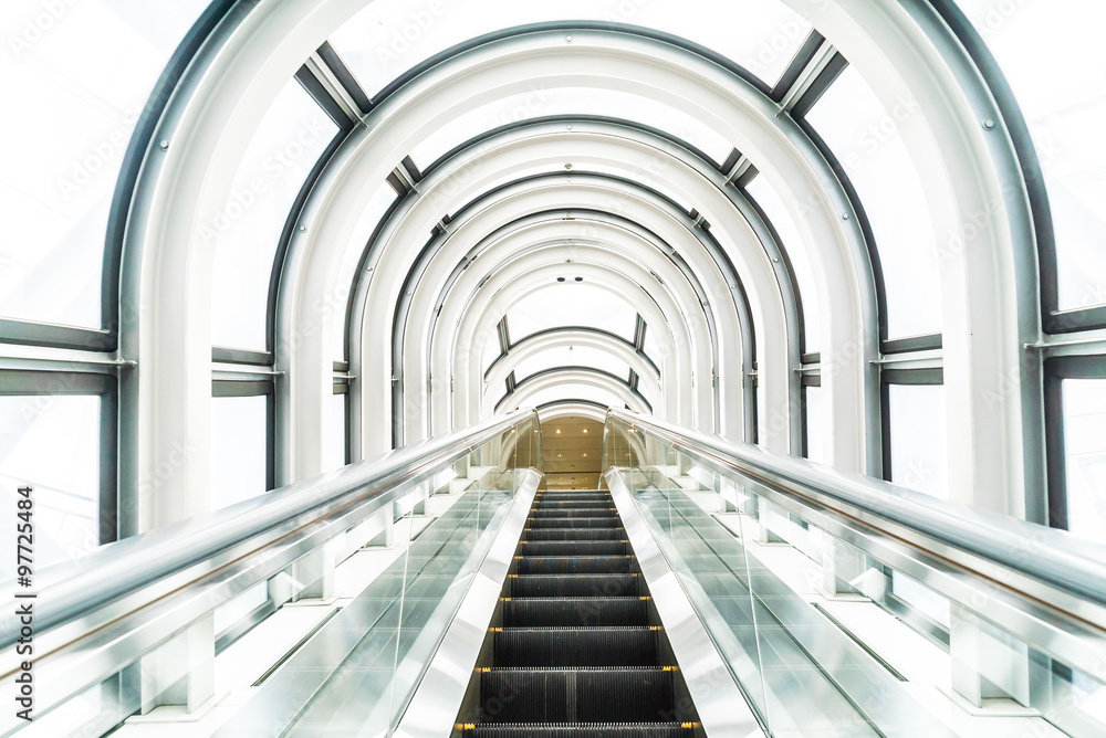 Escalator at The Floating Garden Observatory building Stock Photo ...