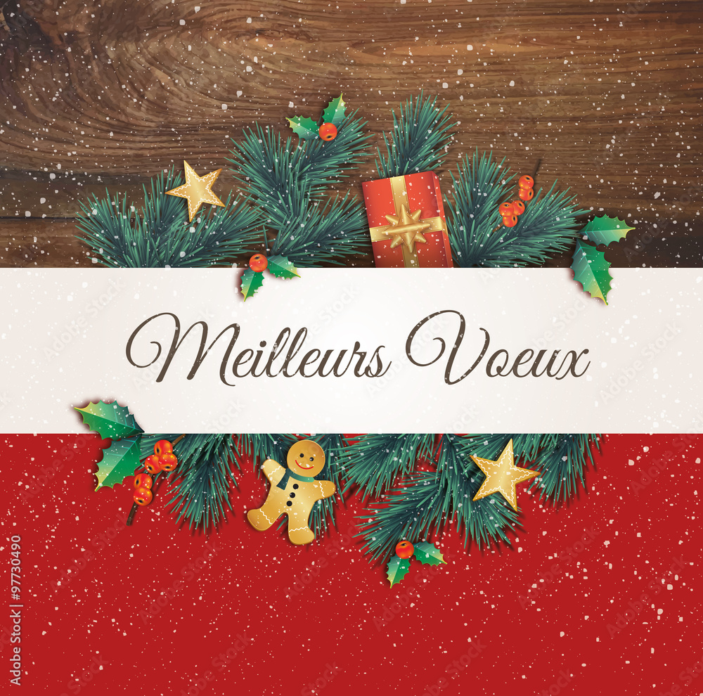 Carte de voeux Meilleurs Voeux Stock Illustration | Adobe Stock