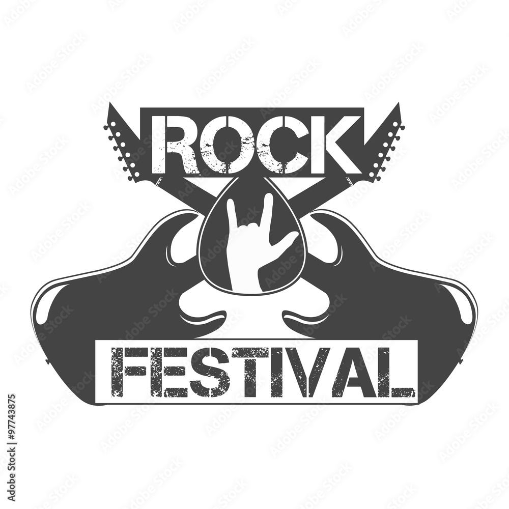 Stockvector Rock n 'Roll music symbol, label, print for your projects ...