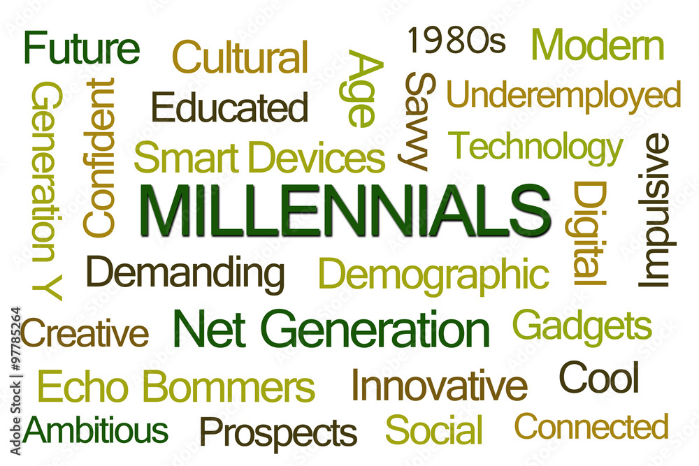 Millennials Word Cloud Stock Illustration | Adobe Stock