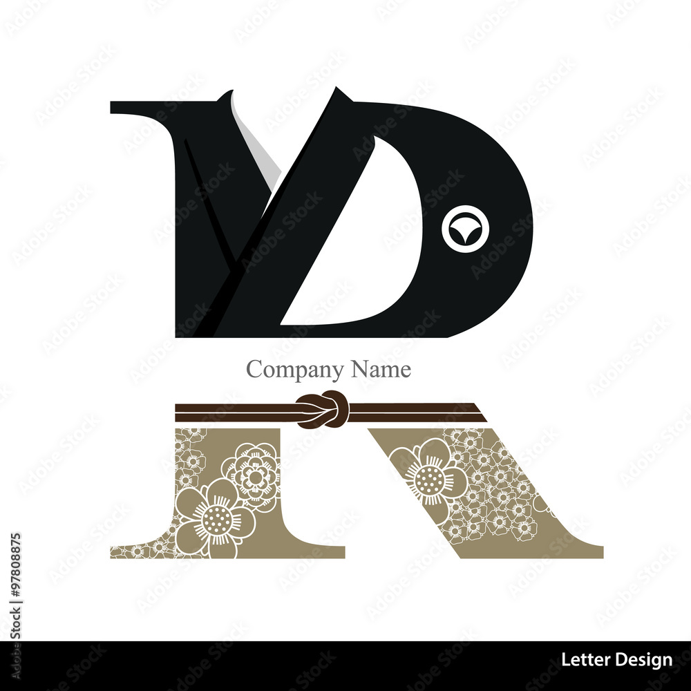 Vector of Kimono style alphabet tape R. Traditional Japanese. Stock ...