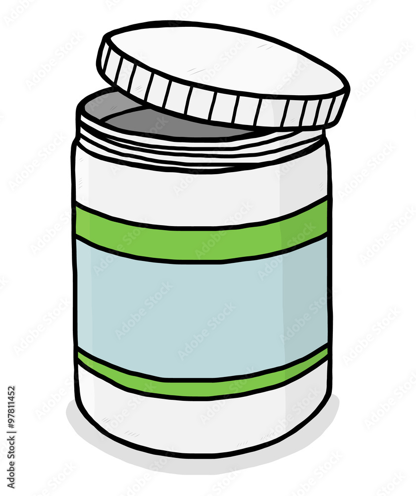 drug, plastic bottle / cartoon vector and illustration, hand drawn ...