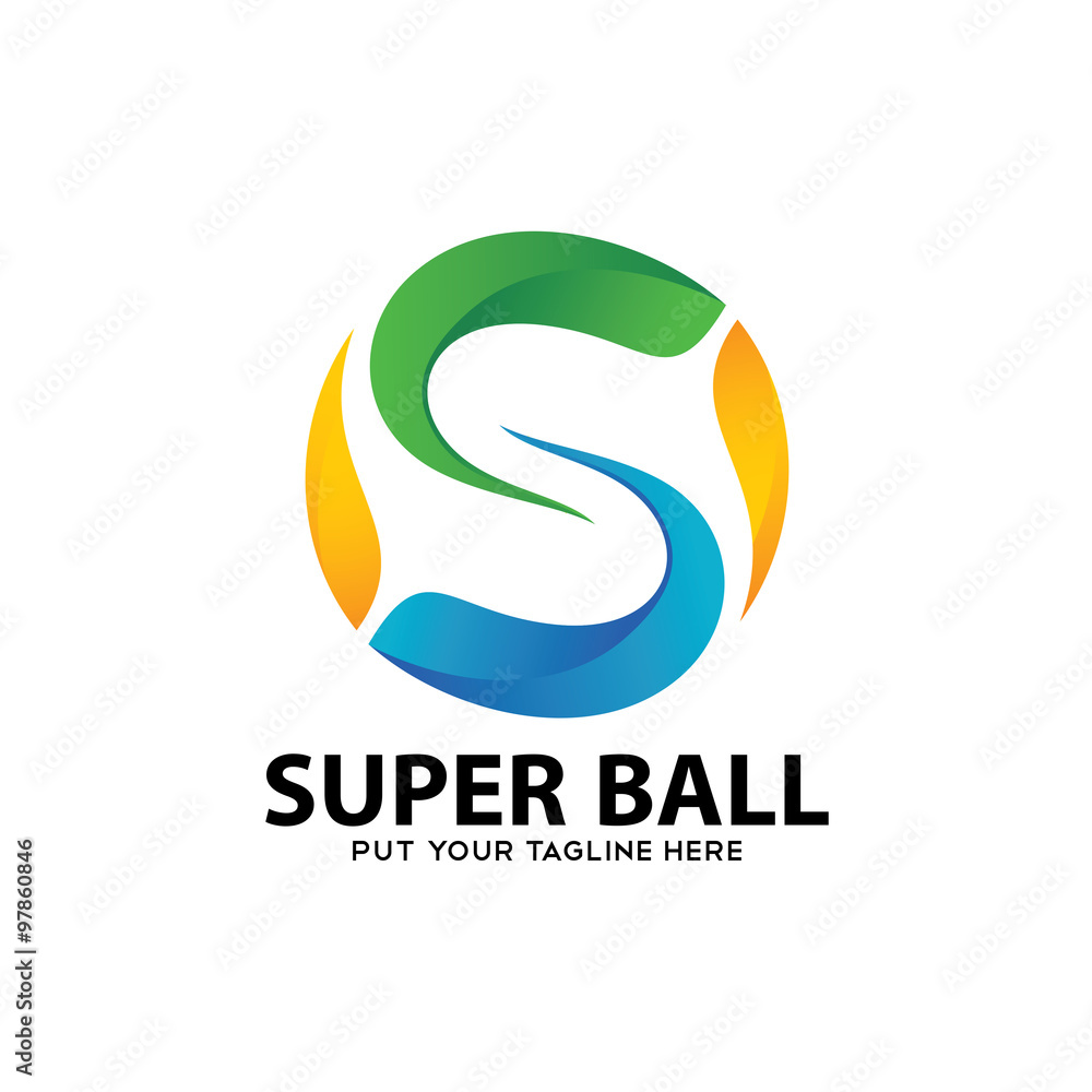 Super Ball Circle logo icon Stock Vector | Adobe Stock