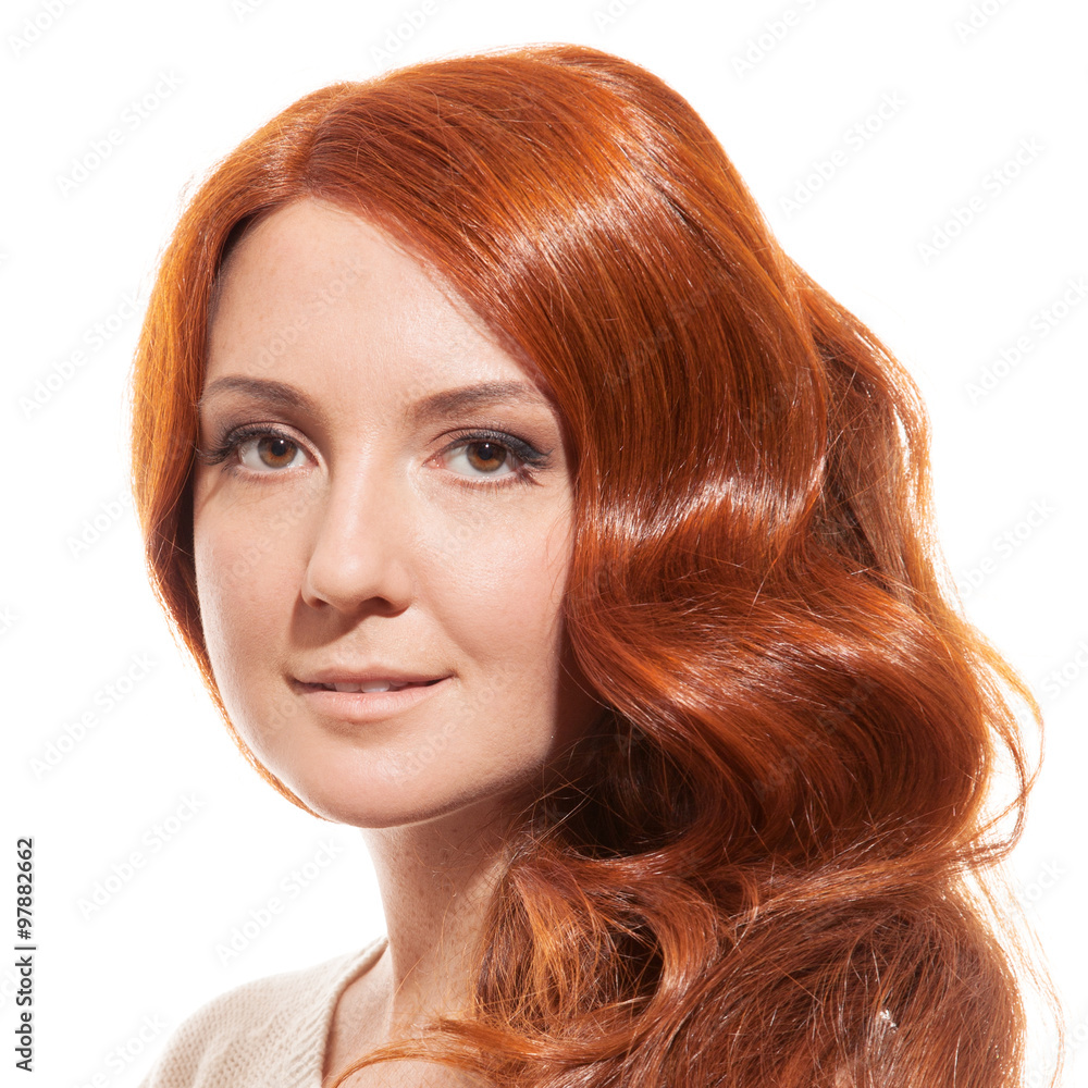 Beauty Portrait. Curly Hair Stock Photo | Adobe Stock