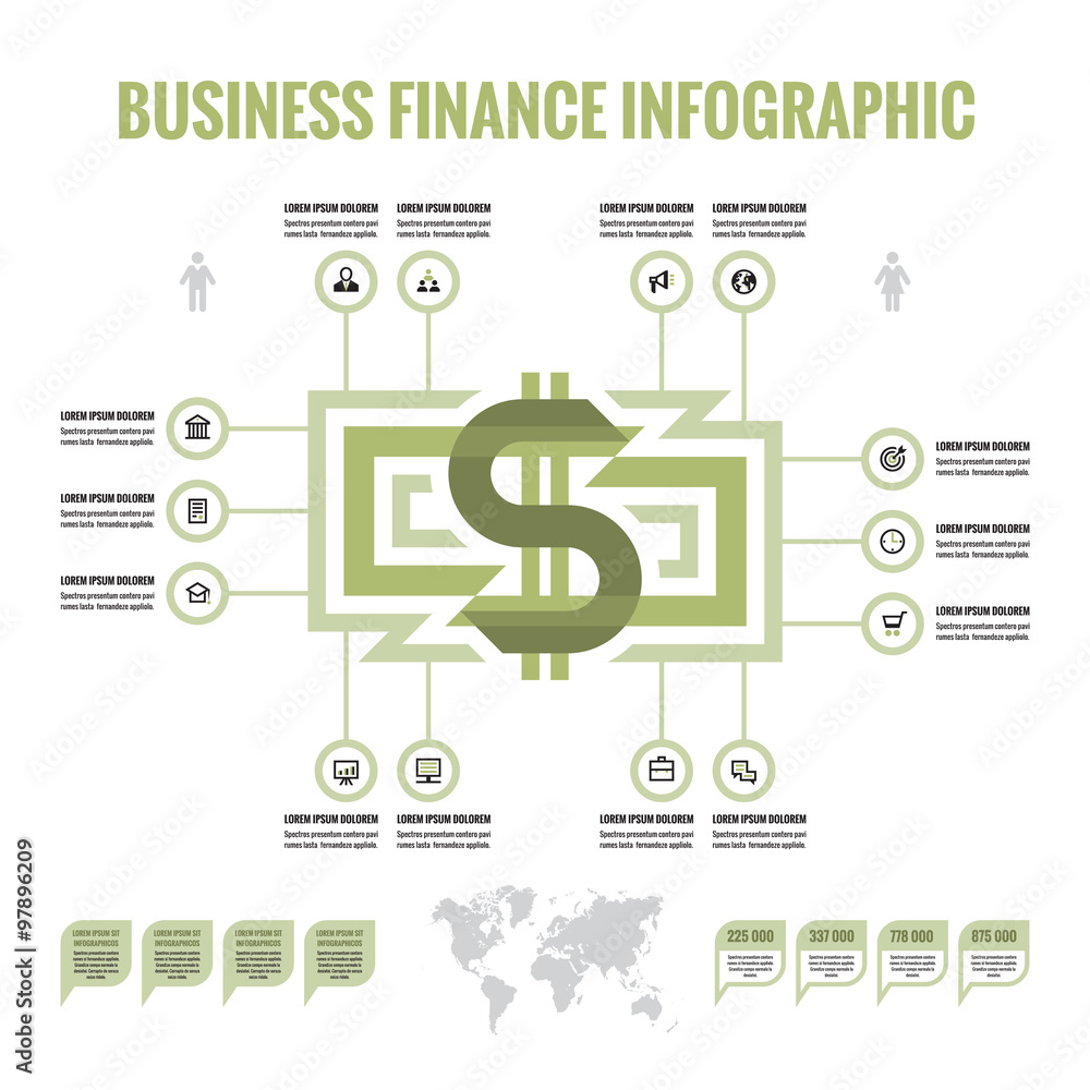Infographic money dollar - vector infographic concept. Business finance ...