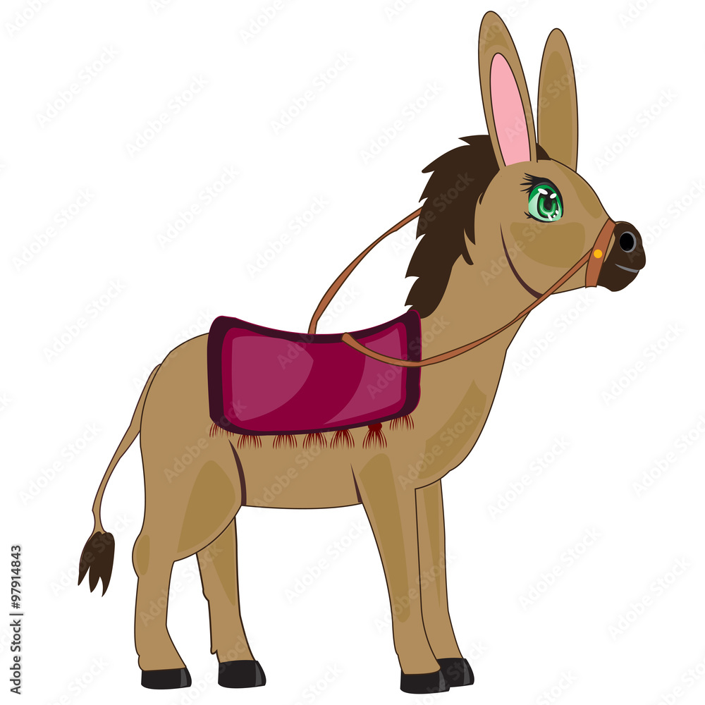 Cartoon animal burro Stock Vector | Adobe Stock