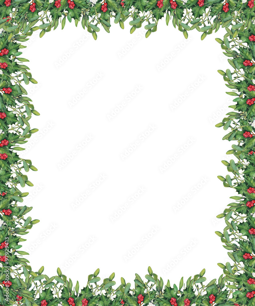 Christmas Mistletoe Border