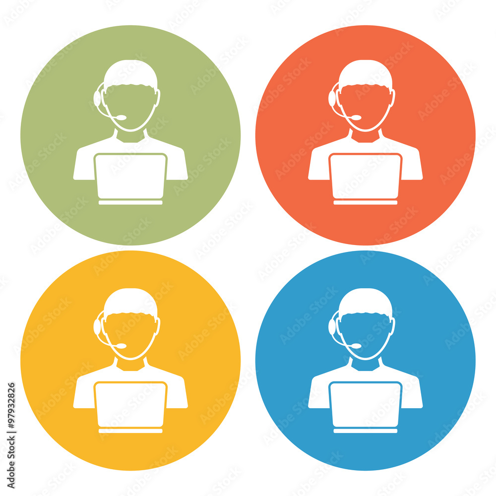 Support manager icon Stock Vector | Adobe Stock