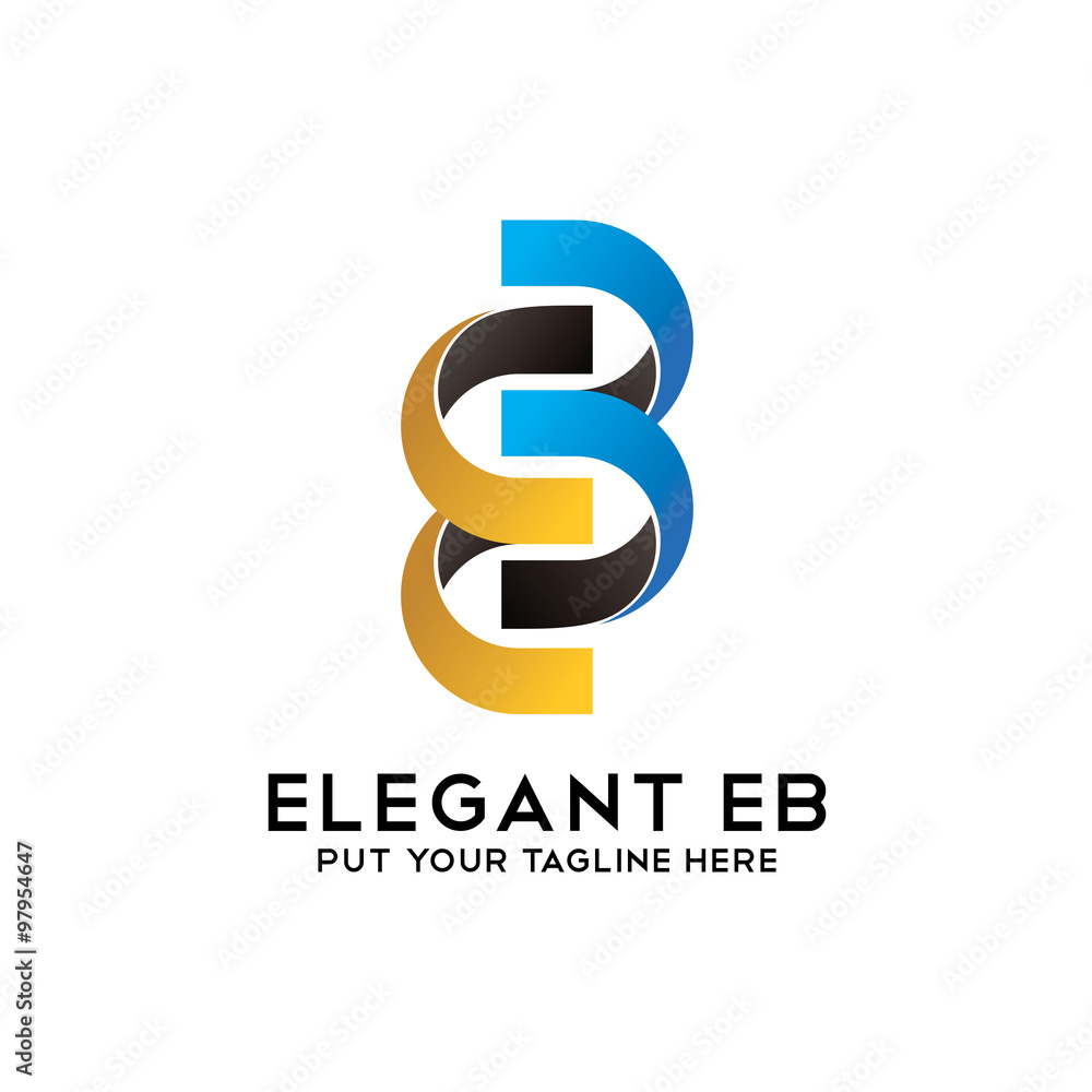 Elegant EB Modern logo icon Stock Vector | Adobe Stock