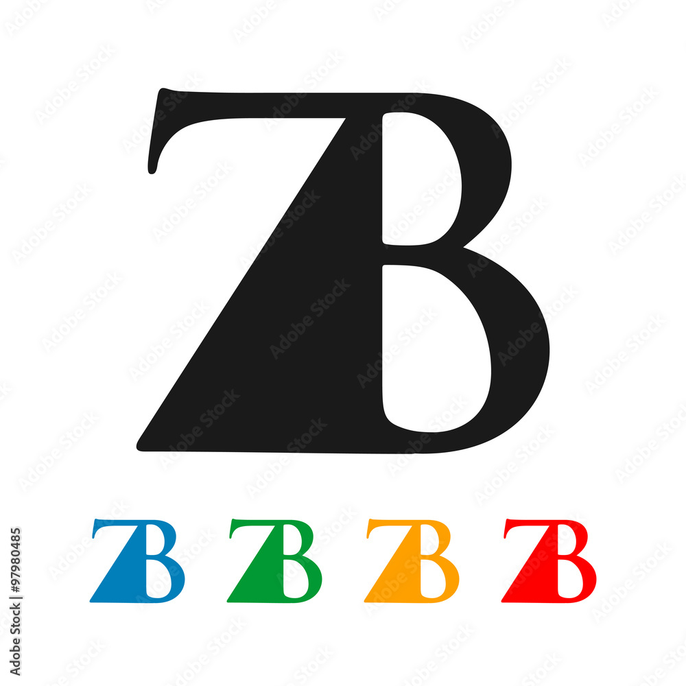 7B Initials Stock Vector | Adobe Stock