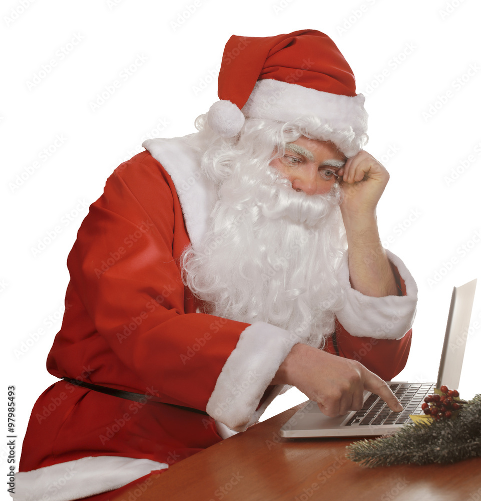 santa and computer, education Stock Photo | Adobe Stock