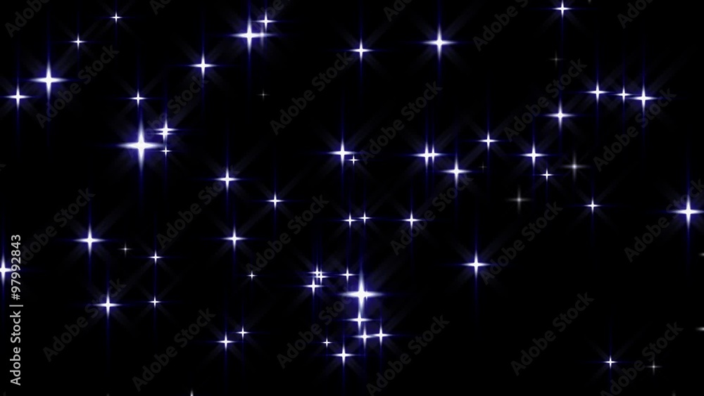 Blue Stars Background Loop. Festival animated background with shinny ...