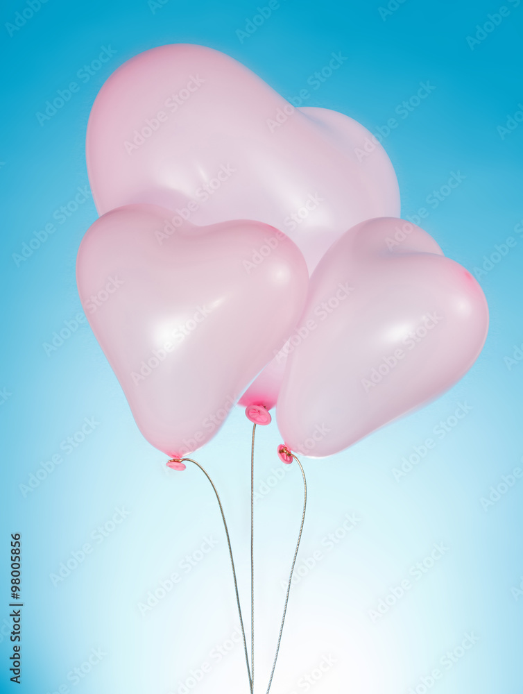 Heart shaped party balloons Stock Photo | Adobe Stock