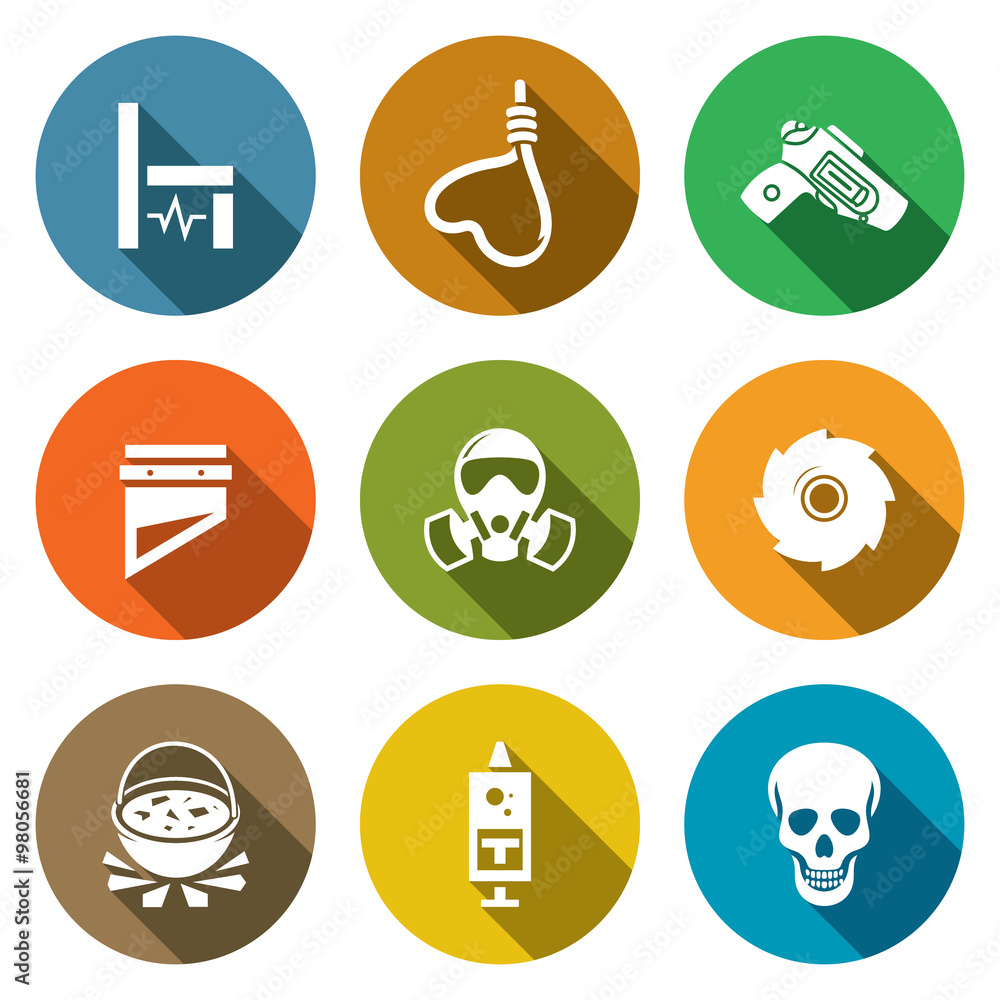 Death penalty Icons Set. Vector Illustration. Stock Vector | Adobe Stock