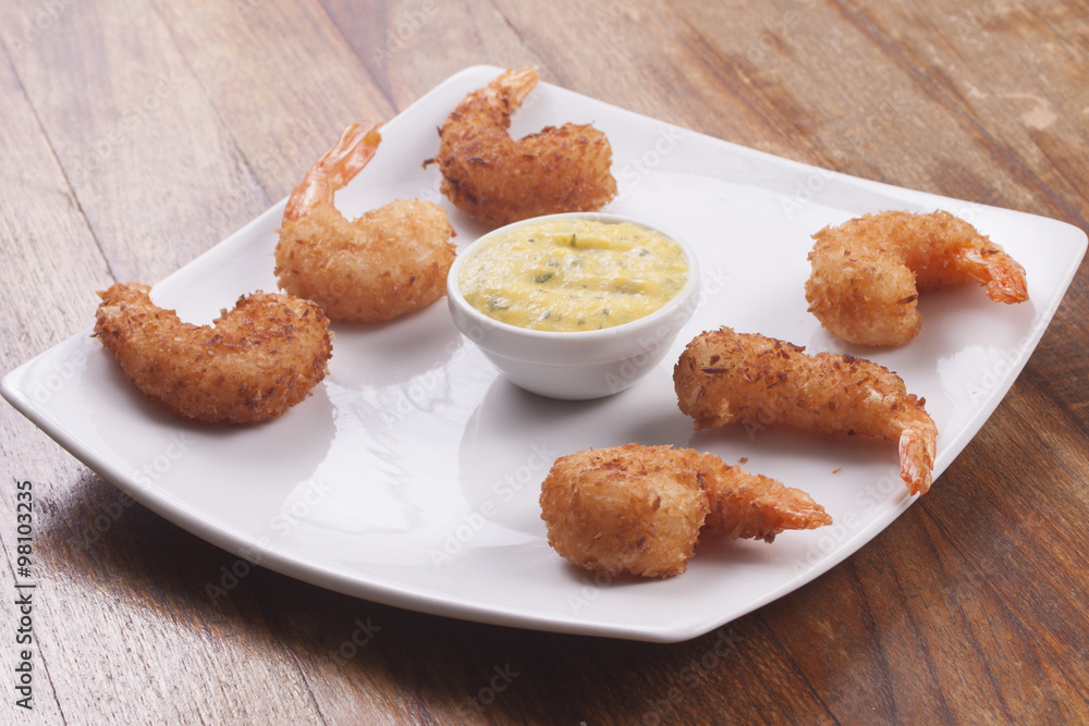 breaded shrimp Stock Photo | Adobe Stock