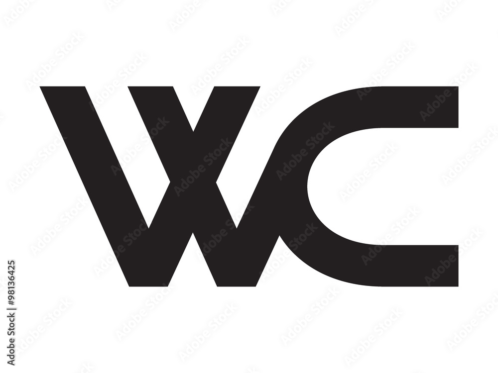 WC Letter Identity Monogram Logo Stock Vector | Adobe Stock