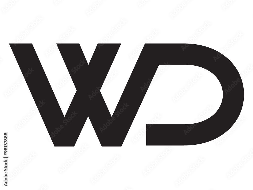 WD Letter Identity Monogram Logo Stock Vector | Adobe Stock
