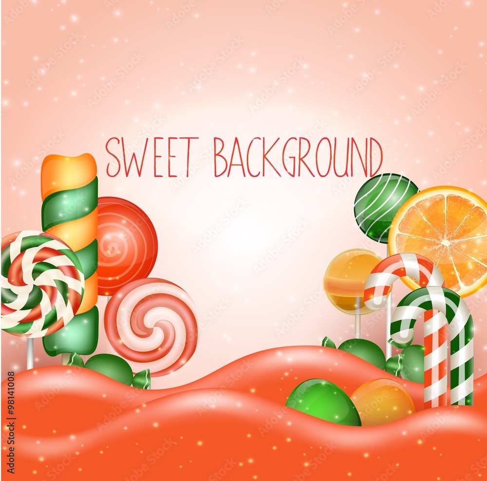 Candy land background Stock Vector | Adobe Stock