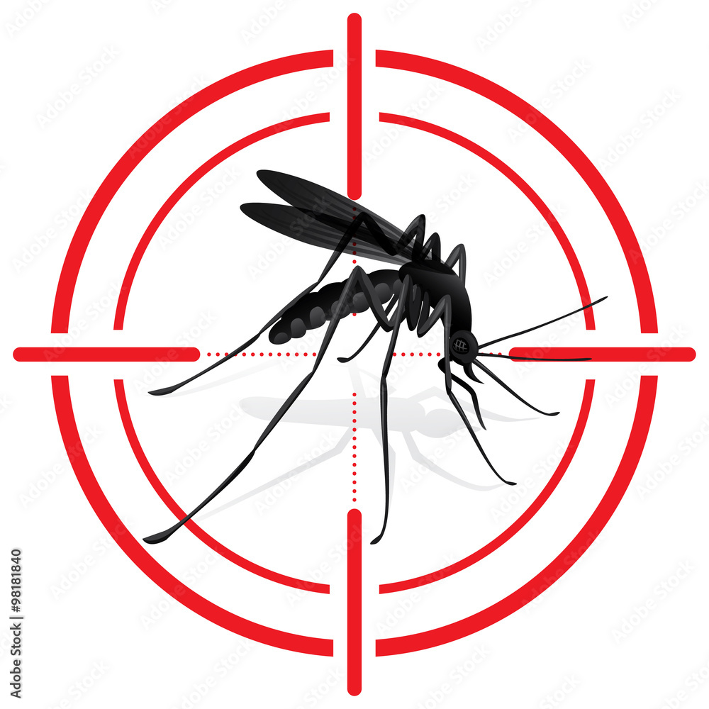 Signaling, mosquitoes with mosquito target. mira signal Stock Vector ...