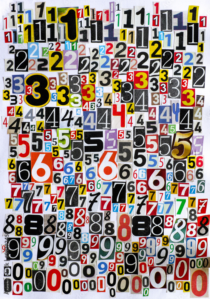 Cut out numbers Stock Photo | Adobe Stock