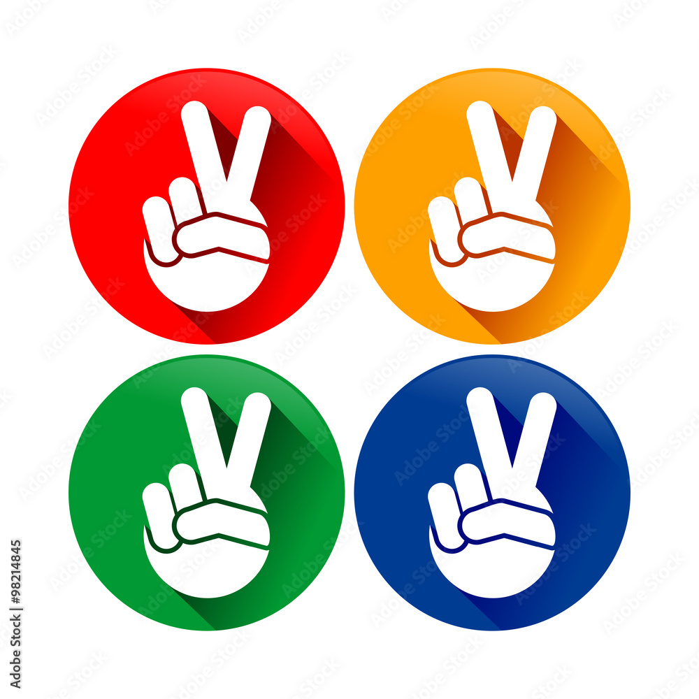 Peace - Swear Symbol Circle Icons Stock Vector | Adobe Stock