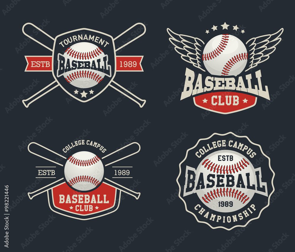 Baseball badge logo design suitable for logos, badge, banner, emblem ...