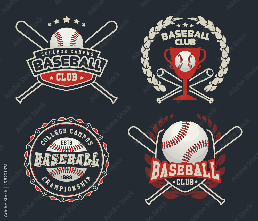Baseball badge logo design suitable for logos, badge, banner, emblem ...