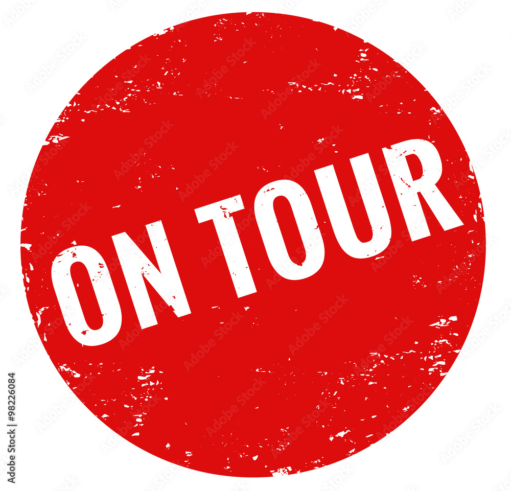 On Tour Stempel rot grunge vector de Stock | Adobe Stock