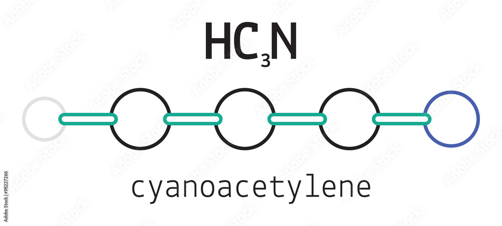 HC3N cyanoacetylene molecule Stock Vector | Adobe Stock