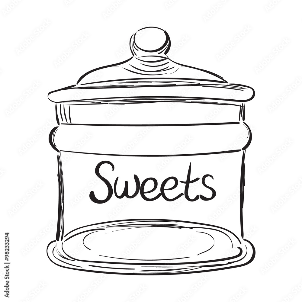 Candy jar illustration. Stock Vector | Adobe Stock