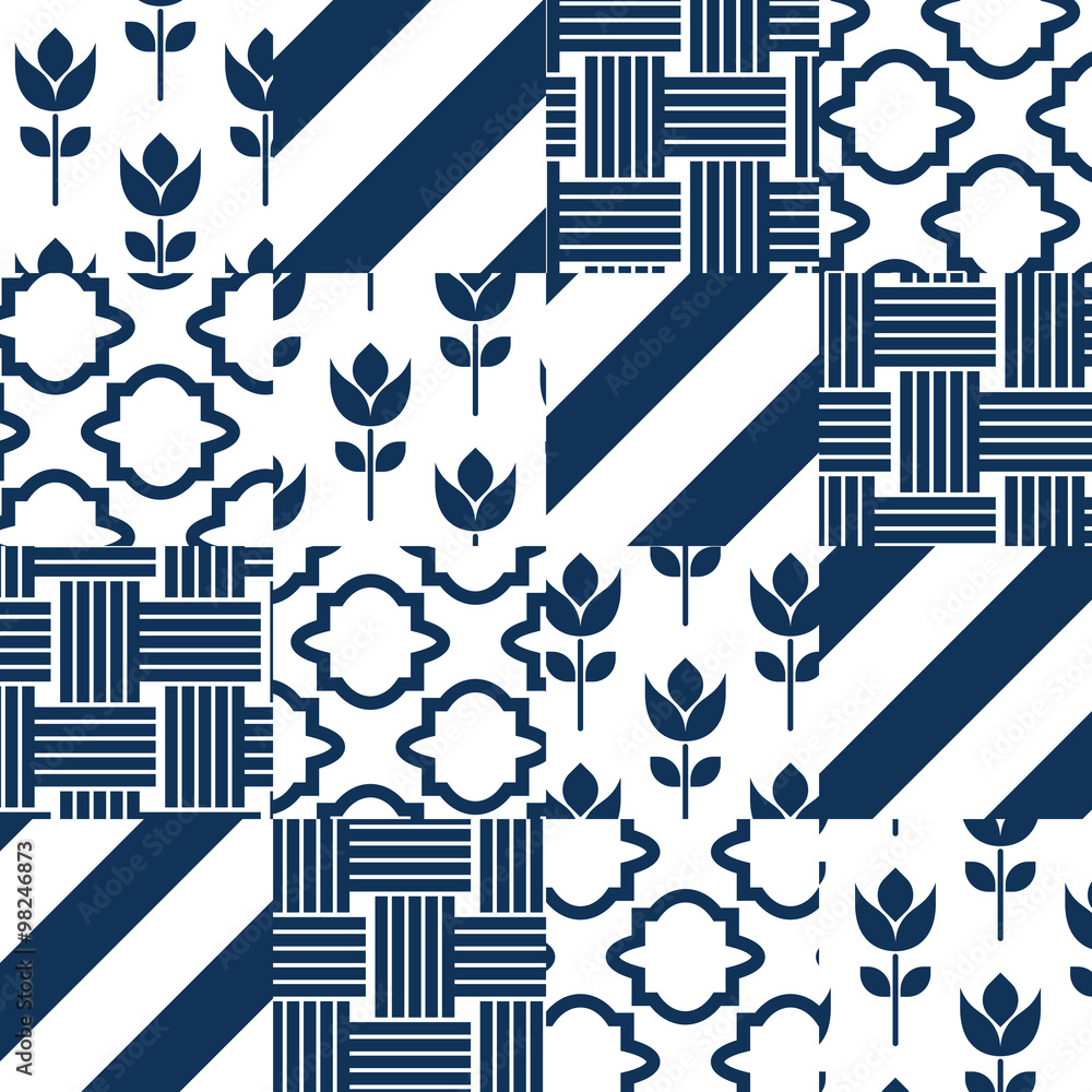 Ceramic Quilt Tiles