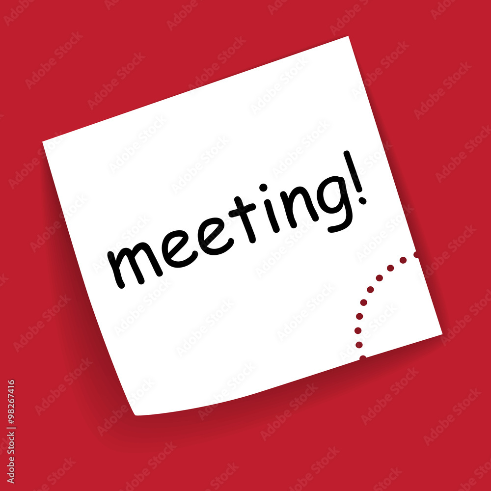 note paper - meeting Stock Vector | Adobe Stock