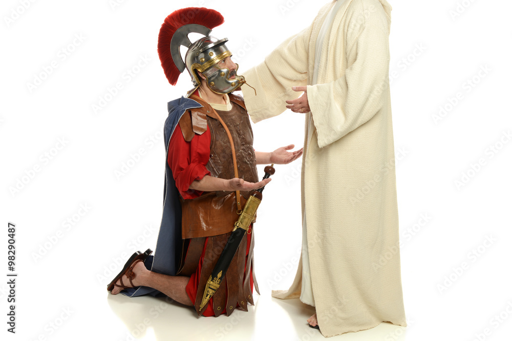 Jesus and a Roman Soldier Stock Photo | Adobe Stock