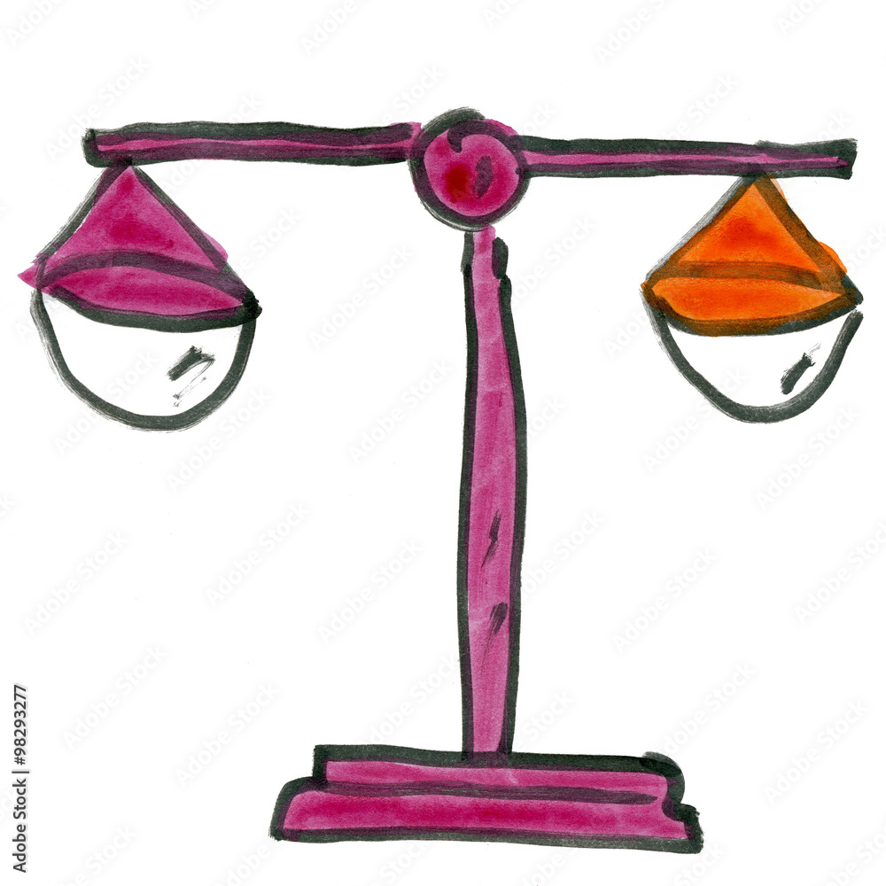 cartoon scales isolated on white background cartoon watercolor Stock ...