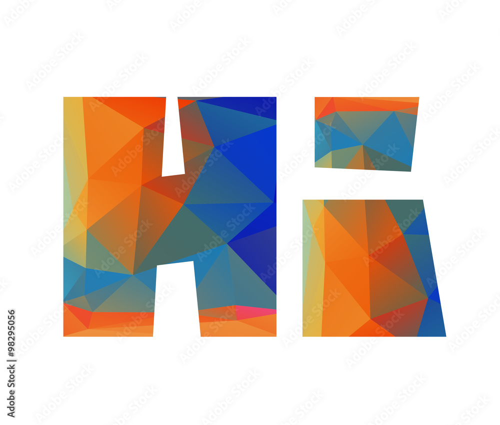 hi. alphabet letter in polygon shape Stock Vector | Adobe Stock
