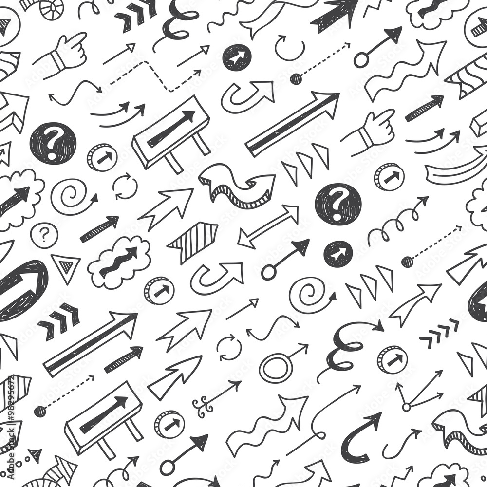 Seamless arrow pattern. Background with vector arrows Stock Vector ...