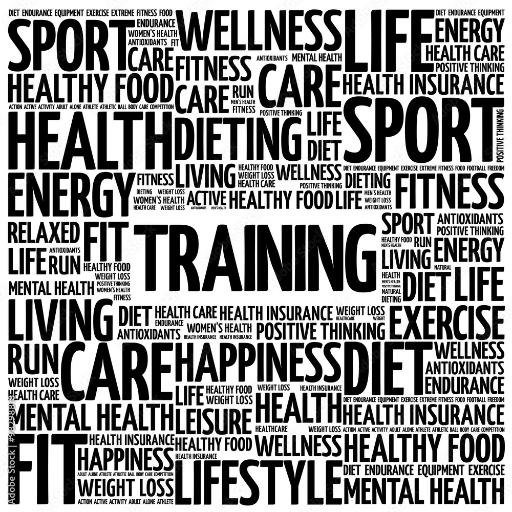 Training Word Cloud Background Health Concept Stock Vector Adobe Stock